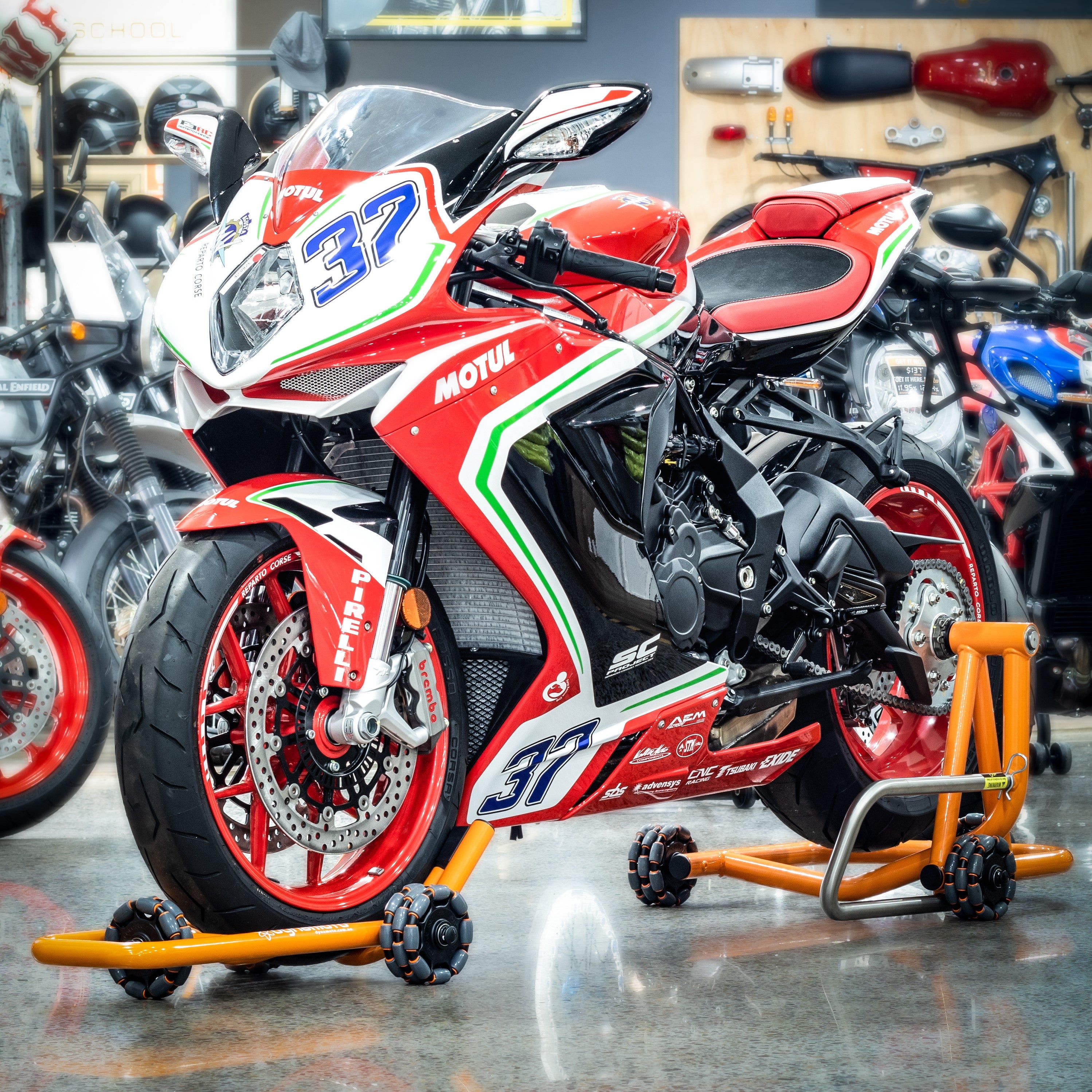 MV Agusta Motorcycle Stand - Multi-Directional Front & Rear Stand ...